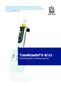 Multi-channel micropipette Transferpette® S-12, adjustable, DE-M | BRAND