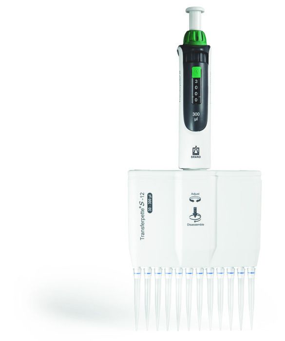Multi-channel micropipette Transferpette® S -12, adjustable, DE-M ...