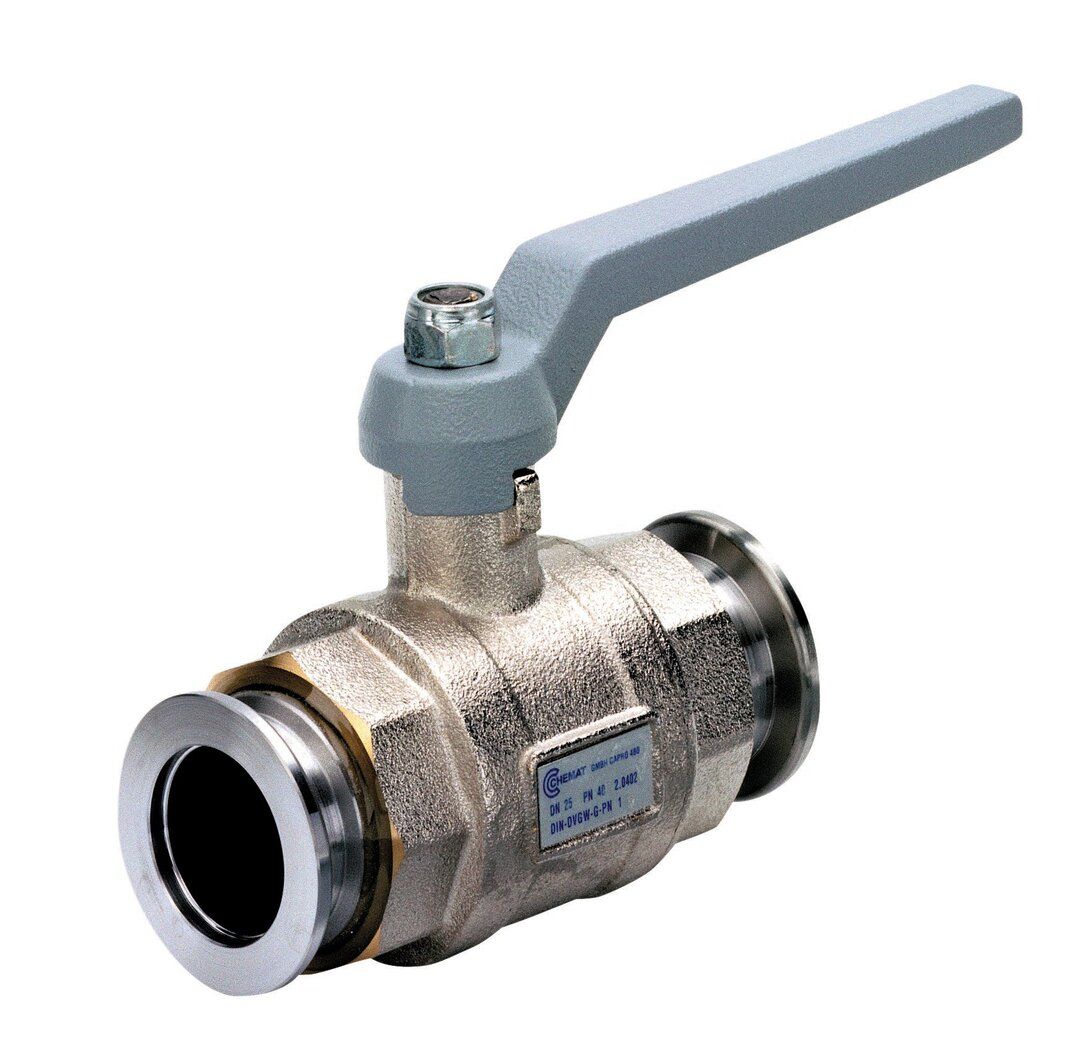 Ball valve VK 25, brass, small flange,KF DN 25 | BRAND
